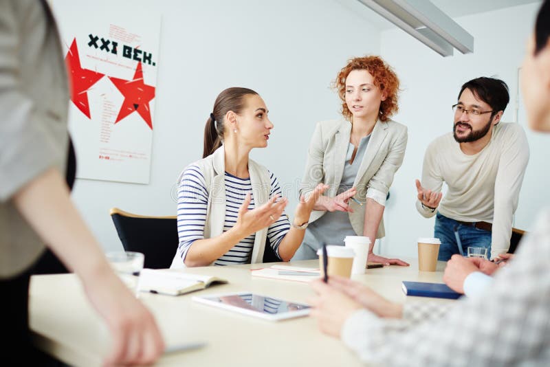 Consulting at briefing stock photo. Image of explaining - 76891718