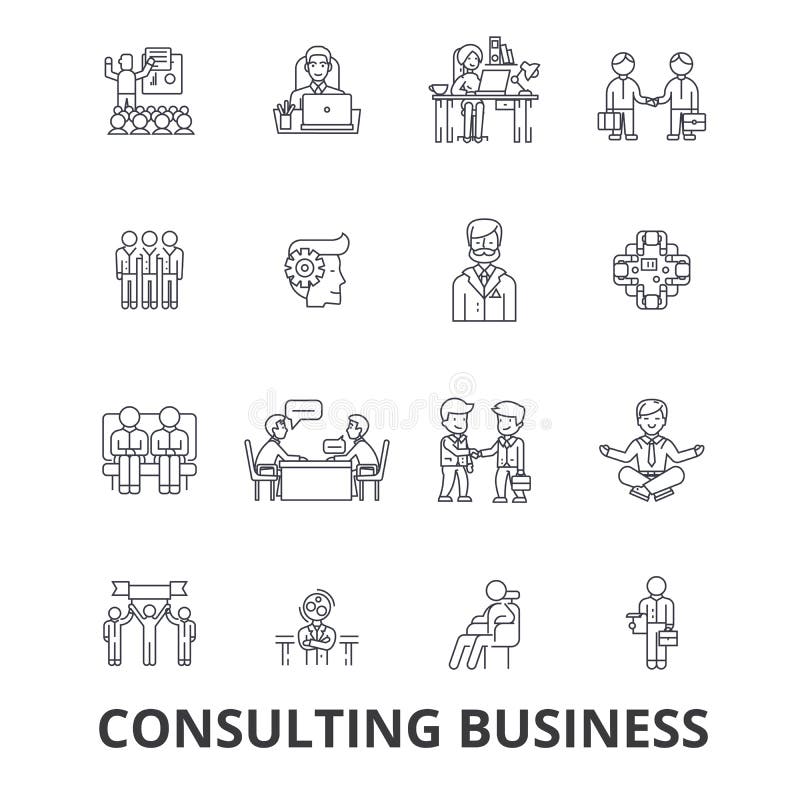 Business Consulting Line Icon Concept. Business Consulting Flat Vector ... Business Consulting Line Icon Concept. Business Consulting Flat Vector ...
