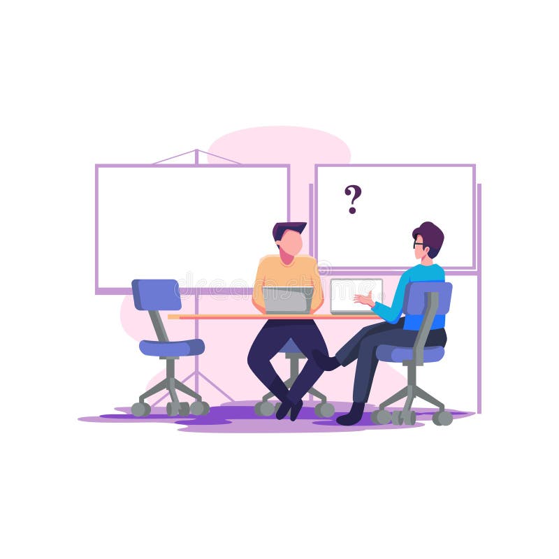Consulting Flat Style Illustration Design Stock Vector - Illustration ...
