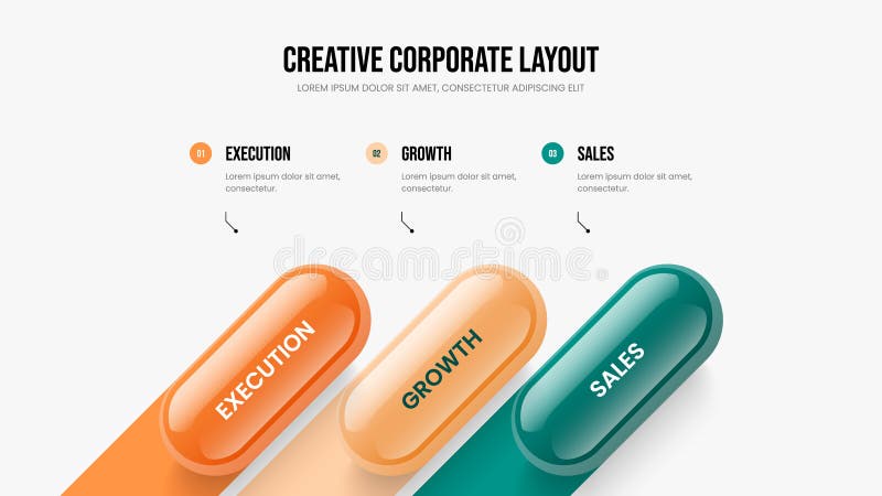 Consulting Growth 3 Step Diagram Slideshow Design Stock Vector ...