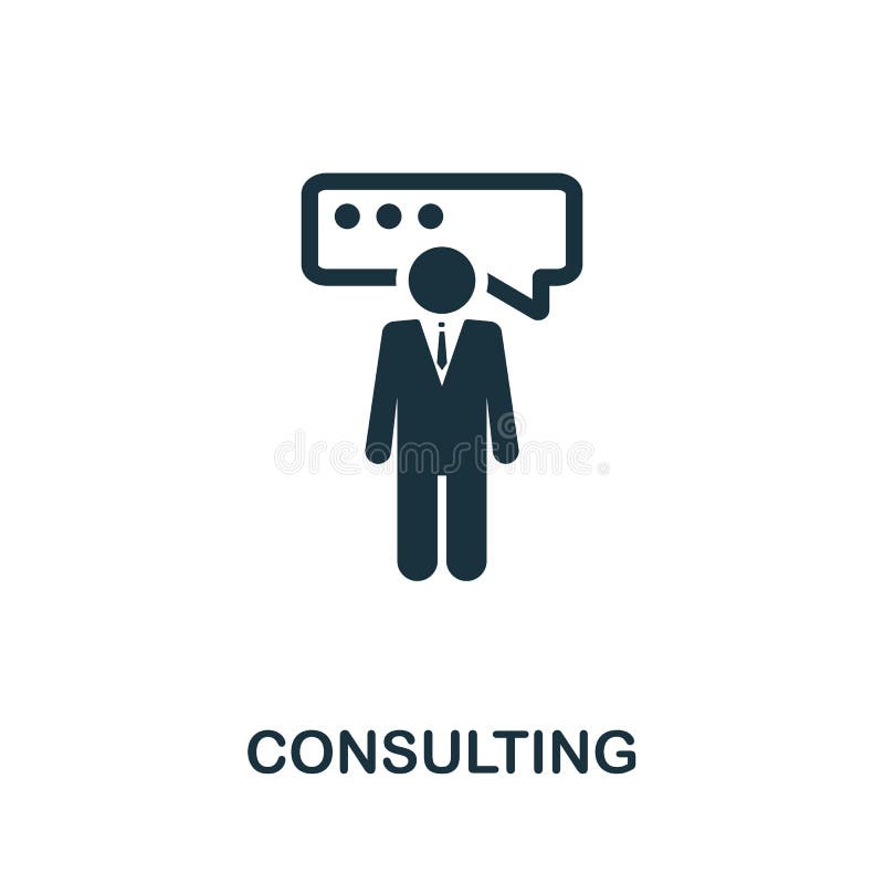 Consulting Icon. Simple Creative Element. Filled Consulting Icon for ...