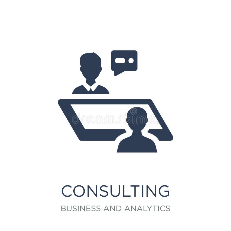 Consulting Icon. Trendy Flat Vector Consulting Icon on White Background ...