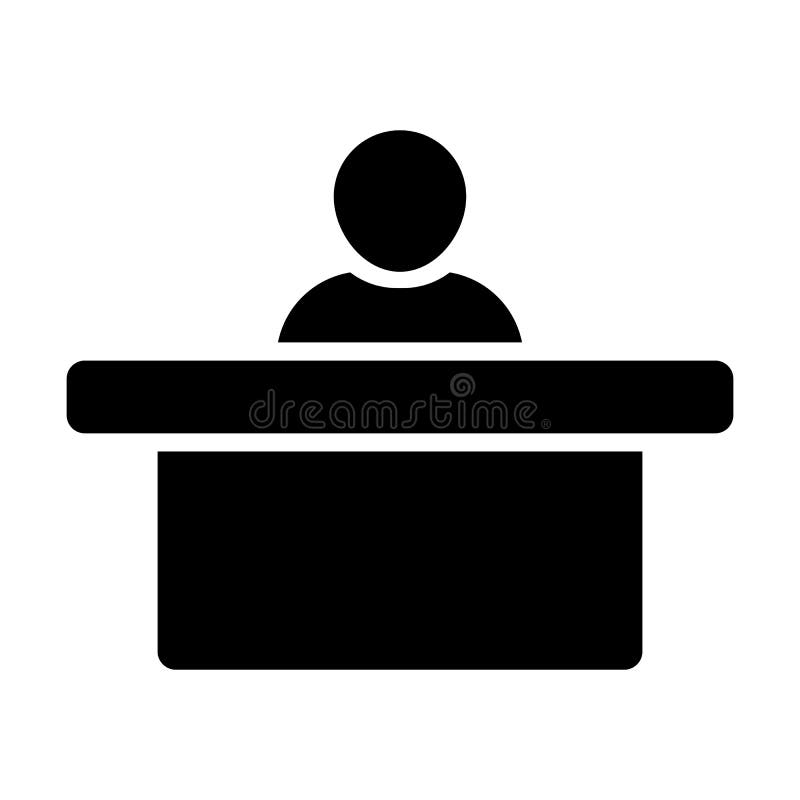 Consulting Icon Vector Male Person Avatar Symbol with Table for Office ... Consulting Icon Vector Male Person Avatar Symbol with Table for Office ...