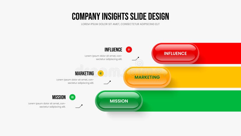 Consulting Insight 3 Element Diagram Slide Template Stock Vector ...