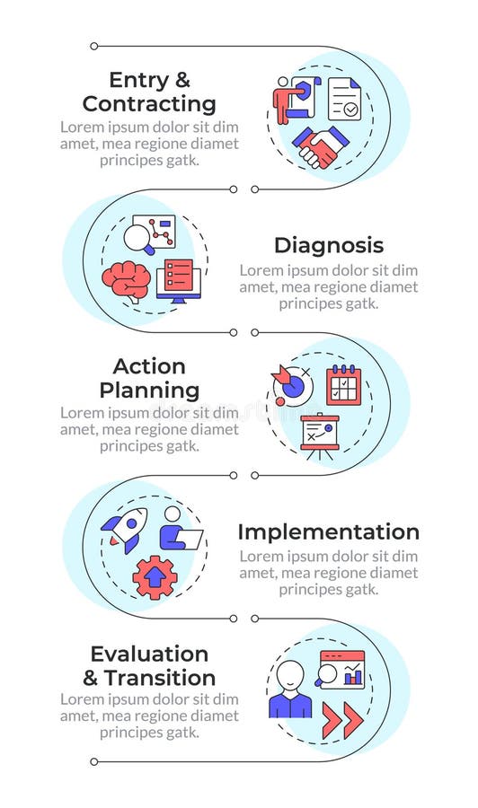 Consulting Process Steps Infographic Vertical Sequence Stock ...