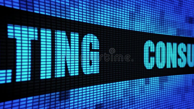 Consulting Side Text Scrolling LED Wall Pannel Display Sign Board Stock ...