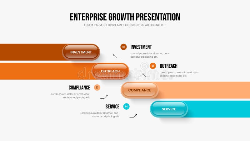 Consulting Solution 4 Step Diagram Frame Layout. Stock Vector ...
