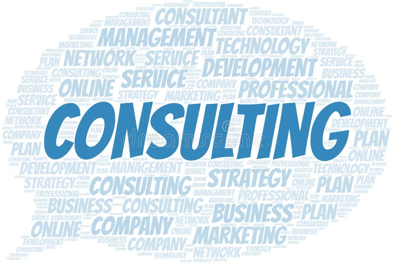 Consulting Typography Vector Word Cloud. Stock Vector - Illustration of ...