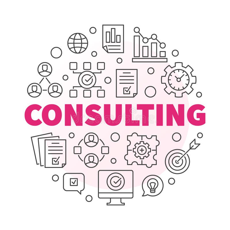 Business Consulting Line Icon Concept. Business Consulting Vector ... Business Consulting Line Icon Concept. Business Consulting Vector ...