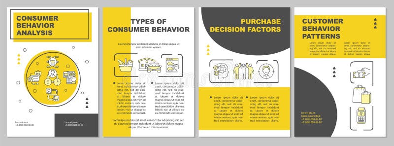 Consumer Behavior Analysis Brochure Template Stock Vector ...