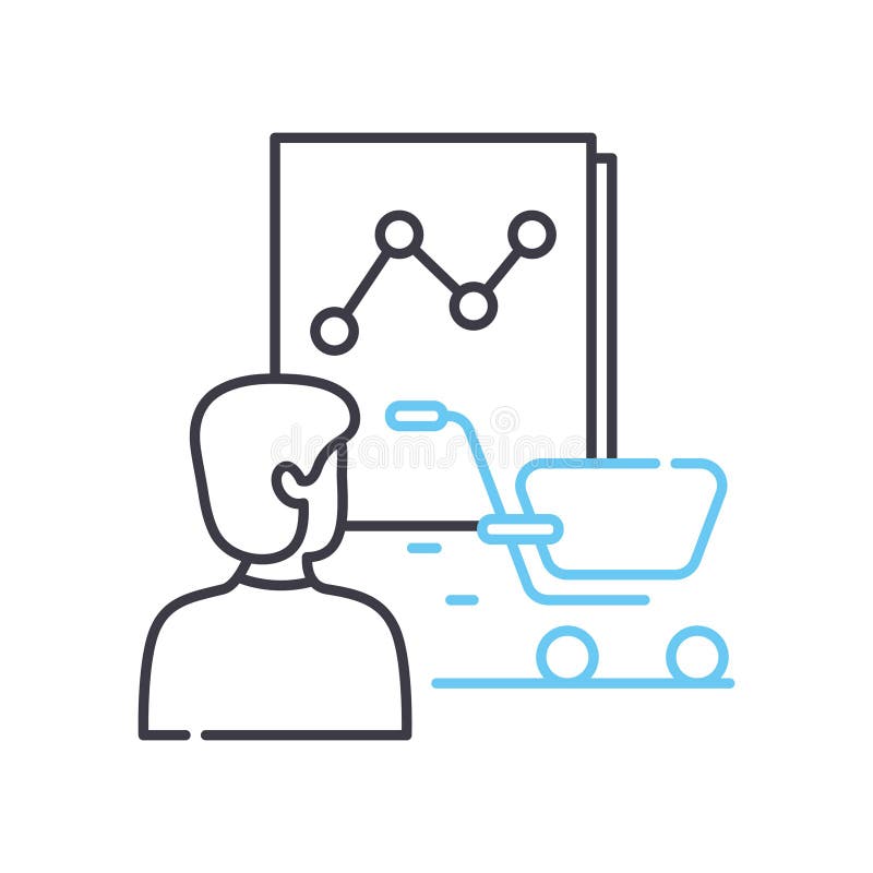 Consumer Behavior Analytics Line Icon, Outline Symbol, Vector ...
