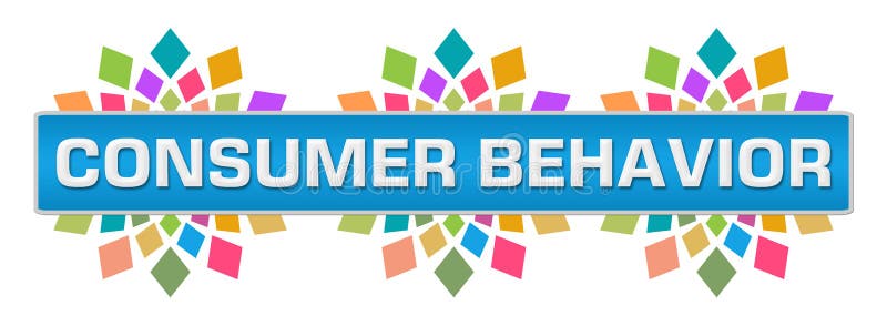 Consumer Behavior Business Symbols Texture Blue Background Square Stock ...