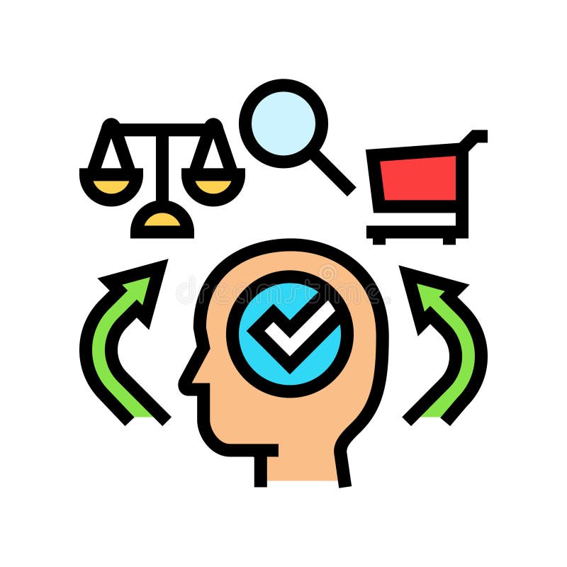 Consumer Behavior Color Icon Vector Illustration Stock Vector ...