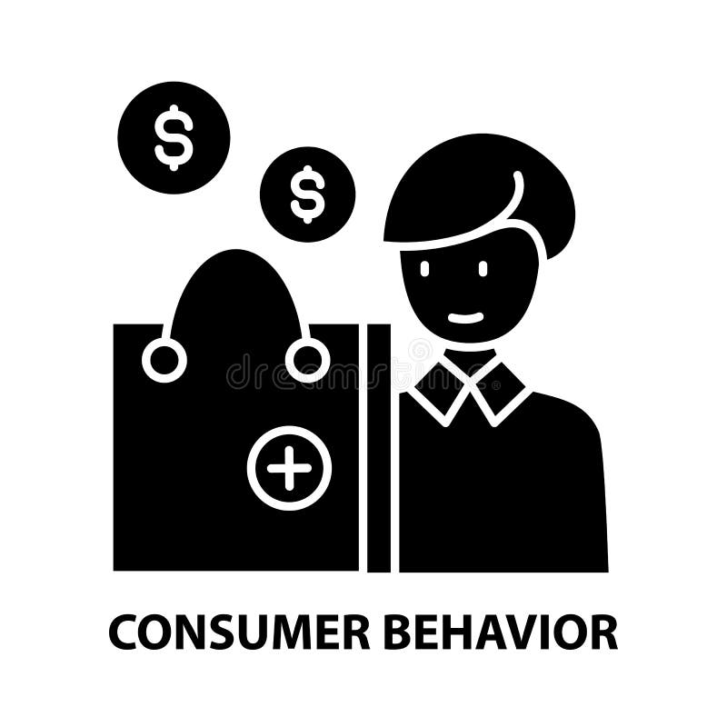 Consumer Behaviour Icon, Black Vector Sign with Editable Strokes ...