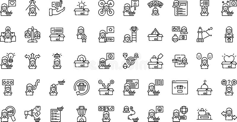 Consumer Behavior Icons High-Quality Vector Icons Collection with ...