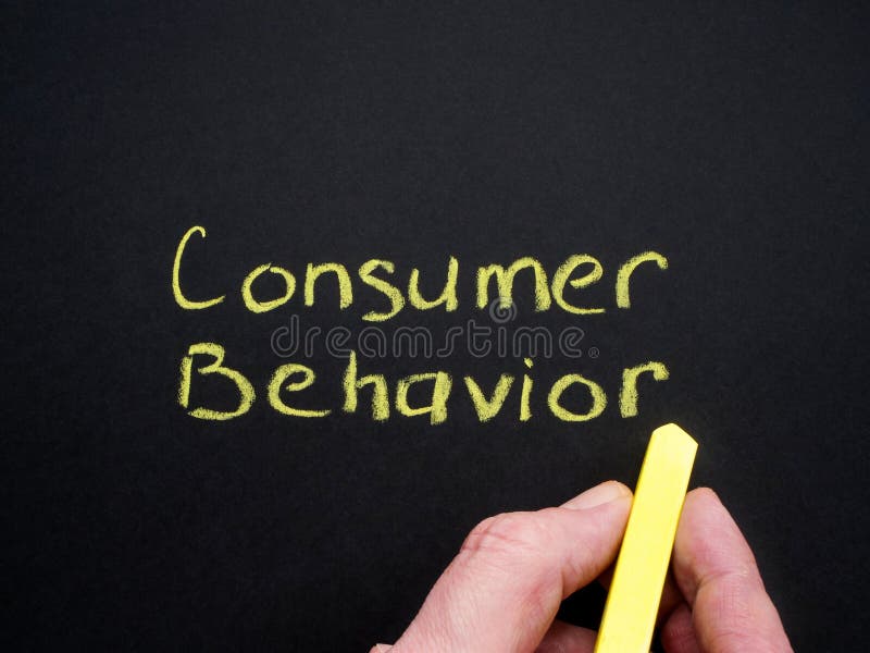 Consumer Behavior Inscription and Hand with Chalk. Stock Photo - Image ...