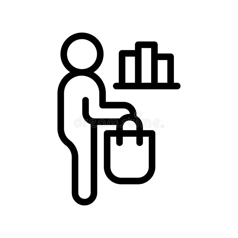 Consumer Behavior Line Icon Illustration Vector Graphic Stock Vector ...