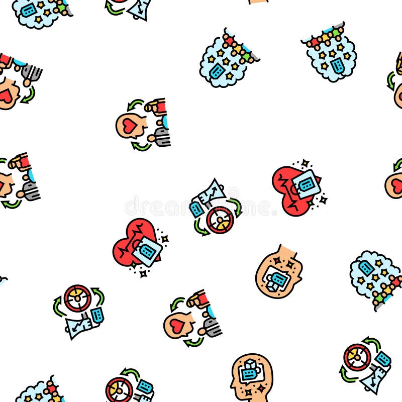 Consumer Behavior Seamless Pattern Vector Stock Illustration ...