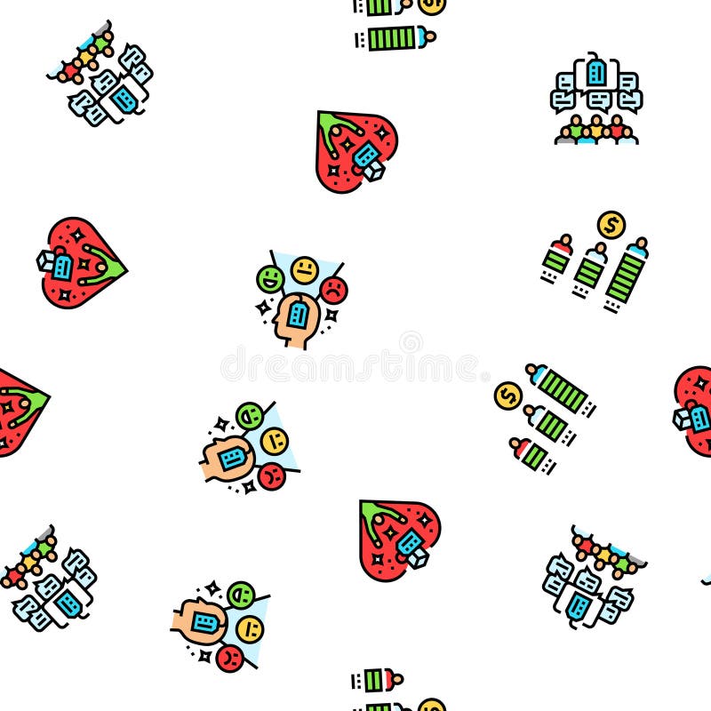 Consumer Behavior Seamless Pattern Vector Stock Illustration ...