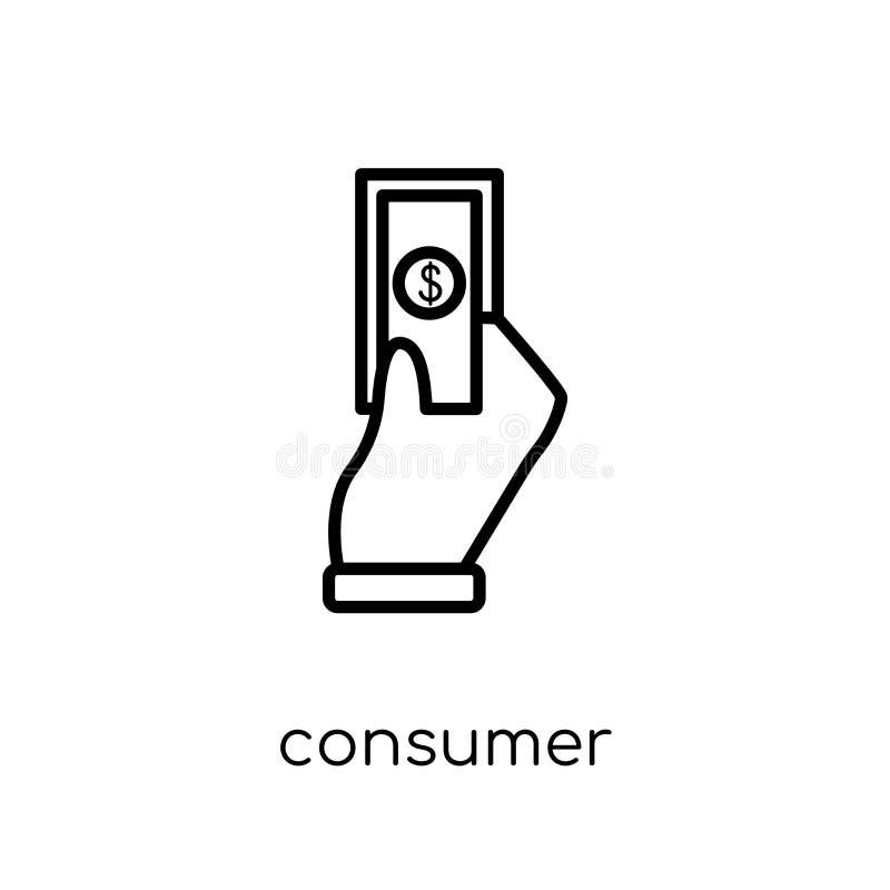 Consumer Confidence Icon. Trendy Modern Flat Linear Vector Consumer ...