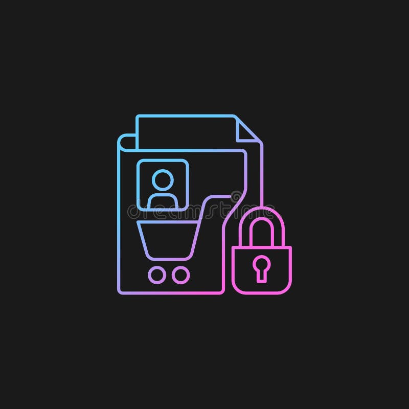 Consumer Data Privacy Gradient Vector Icon for Dark Theme Stock Vector ...