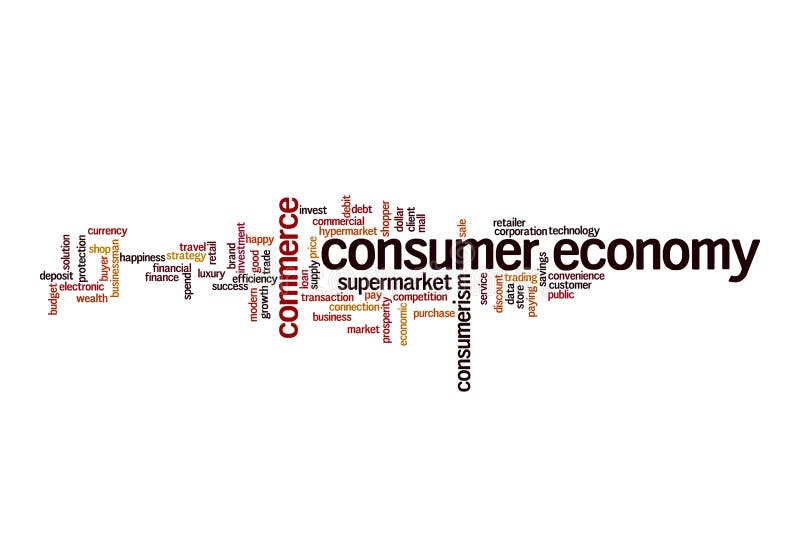 Consumer Economy Shopping Cart Buying Goods Customer Orders Stock ...