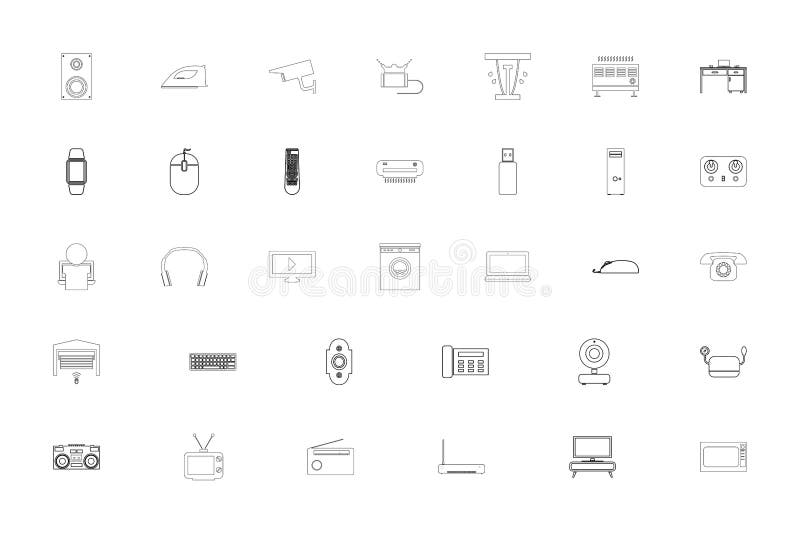 Consumer Electronics Icon Set Stock Illustrations – 381 Consumer Electronics Icon Set Stock ...