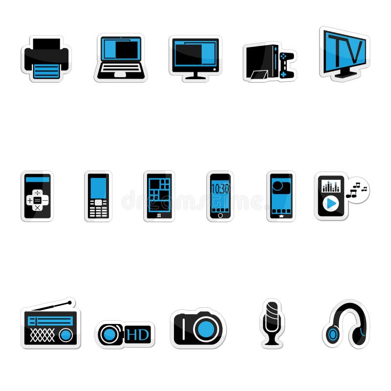 Electronic devices stock vector. Illustration of contemporary - 22552221