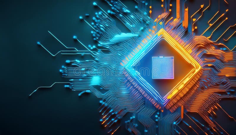 Consumer Future and Technology Concepts: Quantum Computing Concept, Glowing Circuits and ...