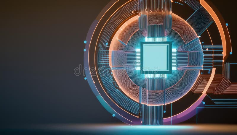 Consumer Future and Technology Concepts: Quantum Computing Concept, Glowing Circuits and ...