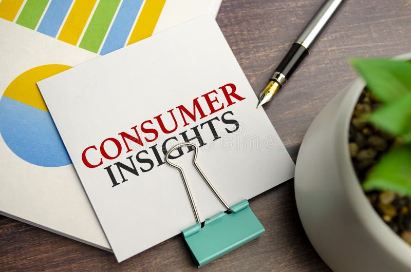 Consumer Insights Text on the Sticker and Charts Stock Image - Image of ...