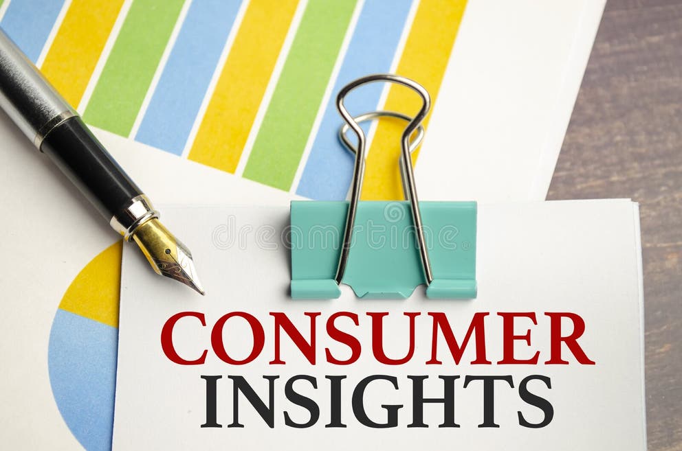 Consumer Insights Text on the Sticker and Charts Stock Image - Image of ...
