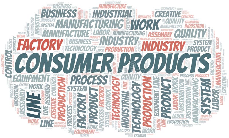 Consumer Products Word Cloud Create with Text only. Stock Illustration ...