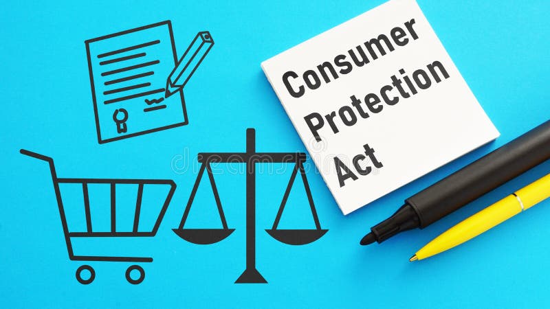 Consumer Protection Act is Shown Using the Text and Picture of Shopping ...