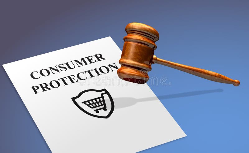 Consumer Protection Concept Stock Illustration - Illustration of gavel ...