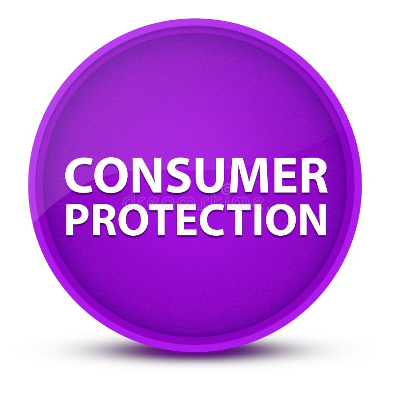 Consumer Protection Luxurious Glossy Purple Round Button Abstract Stock ...