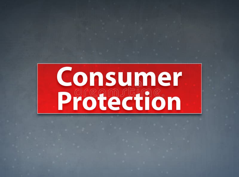 Consumer Protection Red Banner Abstract Background Stock Illustration ...