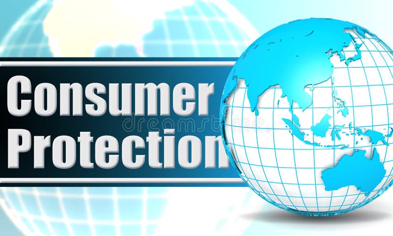 Consumer Protection with Sphere Globe Stock Illustration - Illustration ...