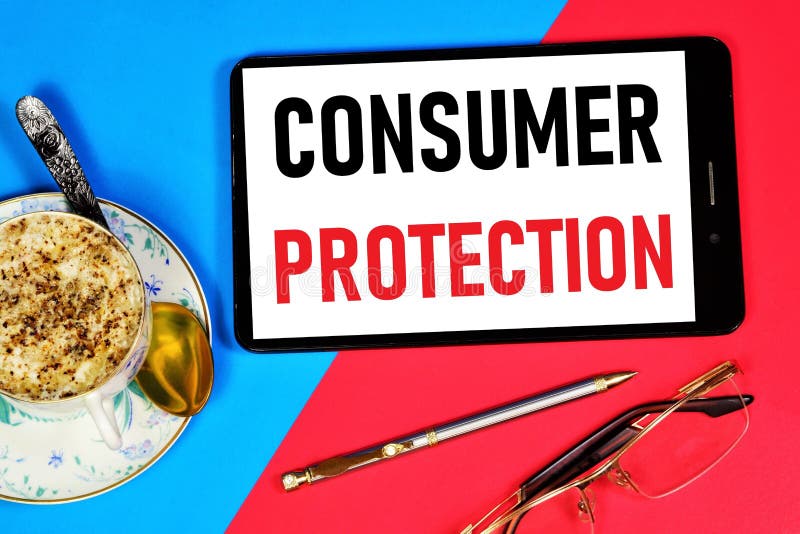 Consumer Protection. Text Message on the Smartphone Screen Stock Photo ...
