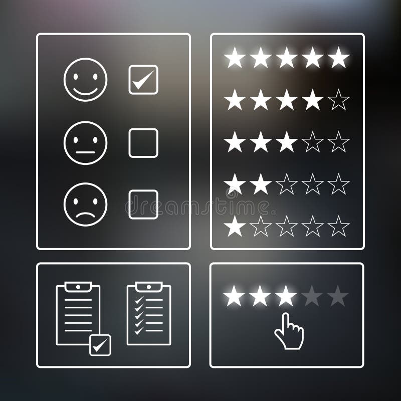 Consumer rating icons stock illustration. Illustration of icon - 98695897