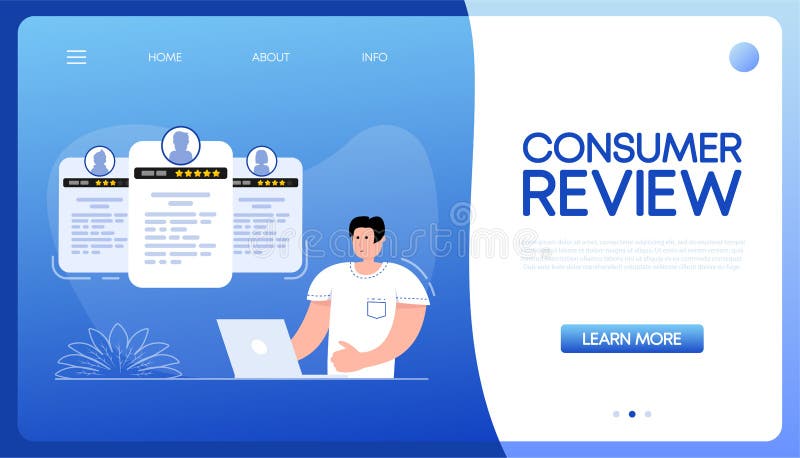 Consumer Review People. Icon for Banner Design. Vector Illustration ...