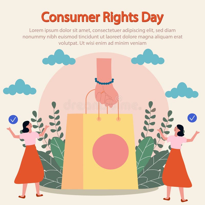 Consumer Rights Day Social Media Template Stock Vector - Illustration ...