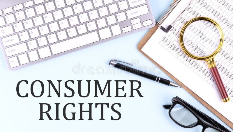 CONSUMER RIGHTS Text on Pencil on Keyboard on Background Stock Photo ...
