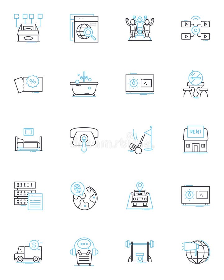 Consumer Service Linear Icons Set. Satisfaction, Quality, Loyalty ...