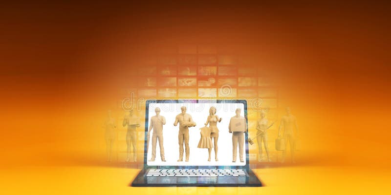 Consumer Services Platform stock illustration. Illustration of computer ...