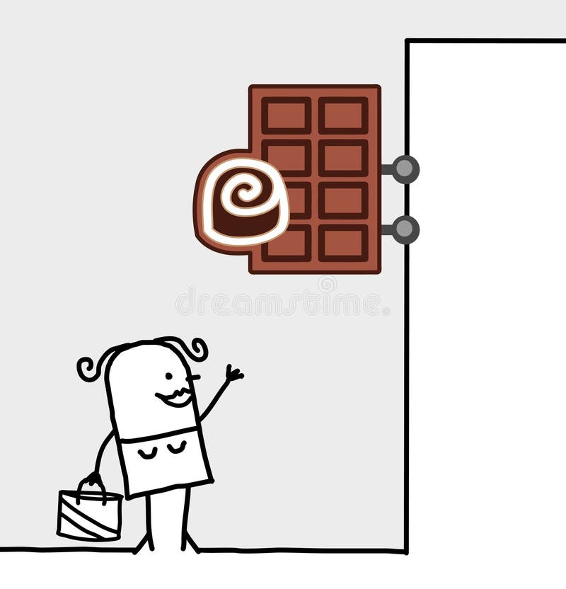 Consumer & Shop Sign - Chocolate Stock Vector - Illustration of ...