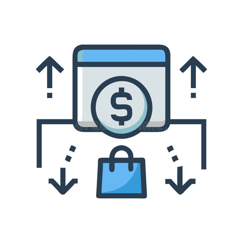 Consumer Spending Trends Visual Icon Stock Vector - Illustration of ...