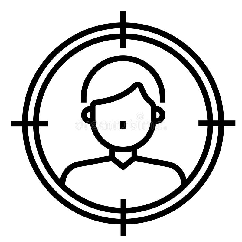 Consumer Target Line Illustration Stock Vector - Illustration of ...