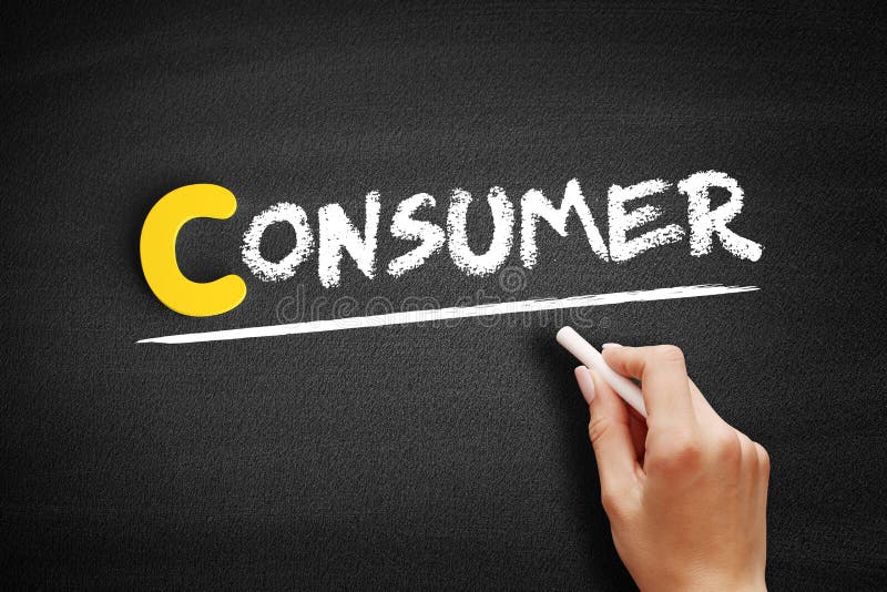 Consumer Text on Blackboard Stock Photo - Image of information, chalk ...