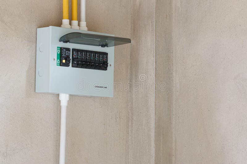 Consumer Unit with Automatic Fuses and Switchboard with Circuit ... Consumer Unit with Automatic Fuses and Switchboard with Circuit ...